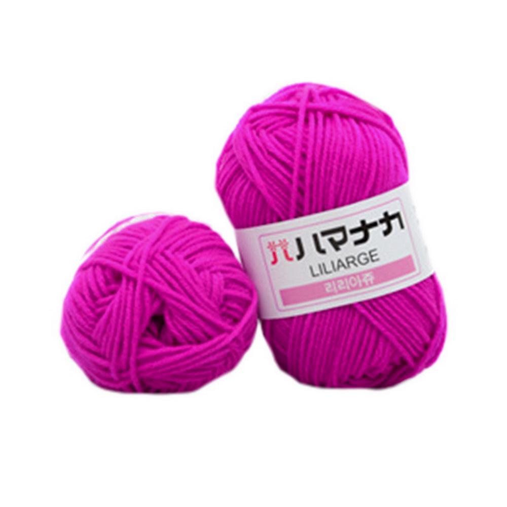 Buy Cotton Natural Hand Knitting Wool Yarn Ball Smooth Soft Milk at ...