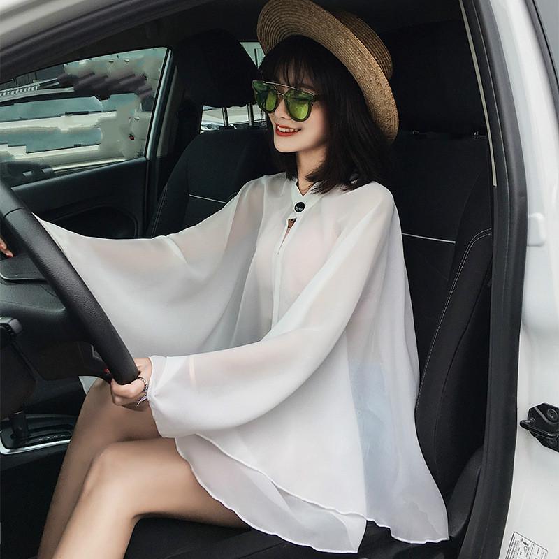 Buy Women Sunscreen Shawls Fashion Bike Driving Shawl Beach Towel ...
