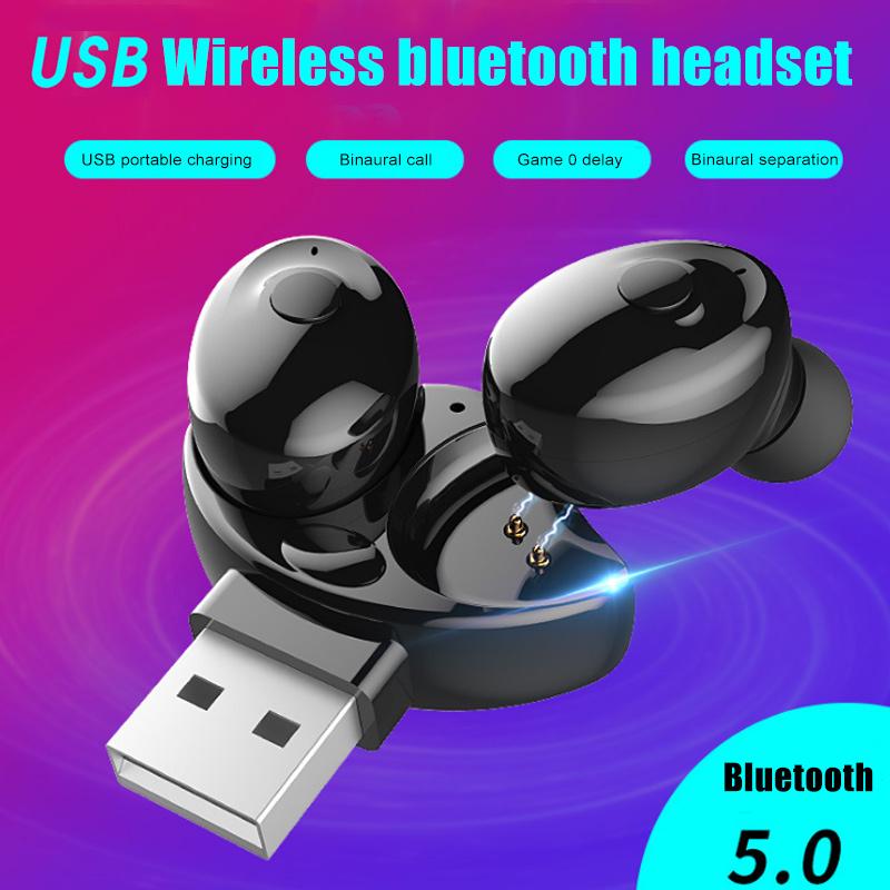 Buy Mini TWS USB Charging Wireless Bluetooth Earphone In-Ear Sport ...