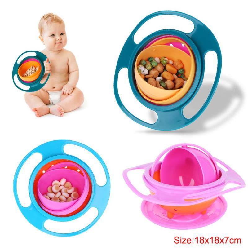 Buy Creative Gyroscope Baby Bowl Non Spill Feeding Toddler Gyro Cereal ...
