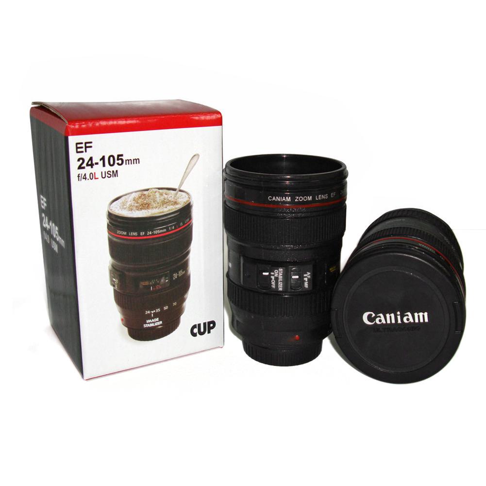 Buy Creative Cups SLR Camera Lens Shaped Mugs 350lm Stainless Steel ...