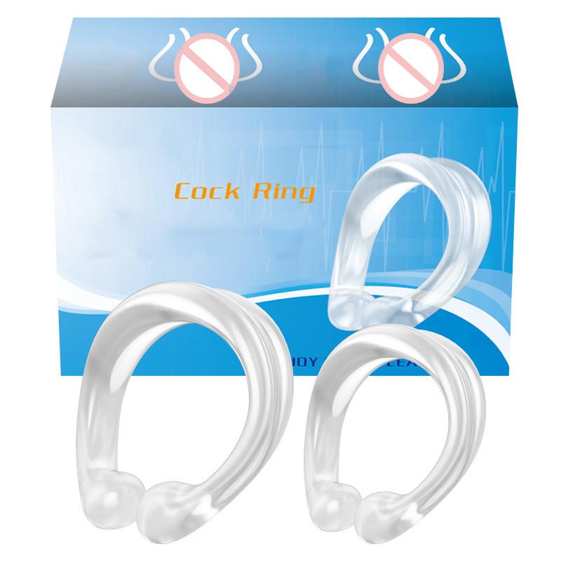 Buy 2Pcs/Set Silicone Cock Ring For Man Delayed Ejaculation Sex Shop ...