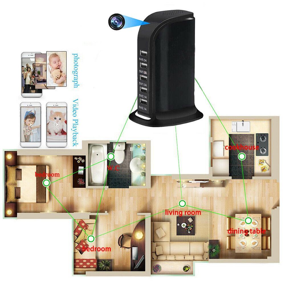 Buy 1080P HD WIFI Wireless Hidden Camera Socket Charger Spy Hidden ...