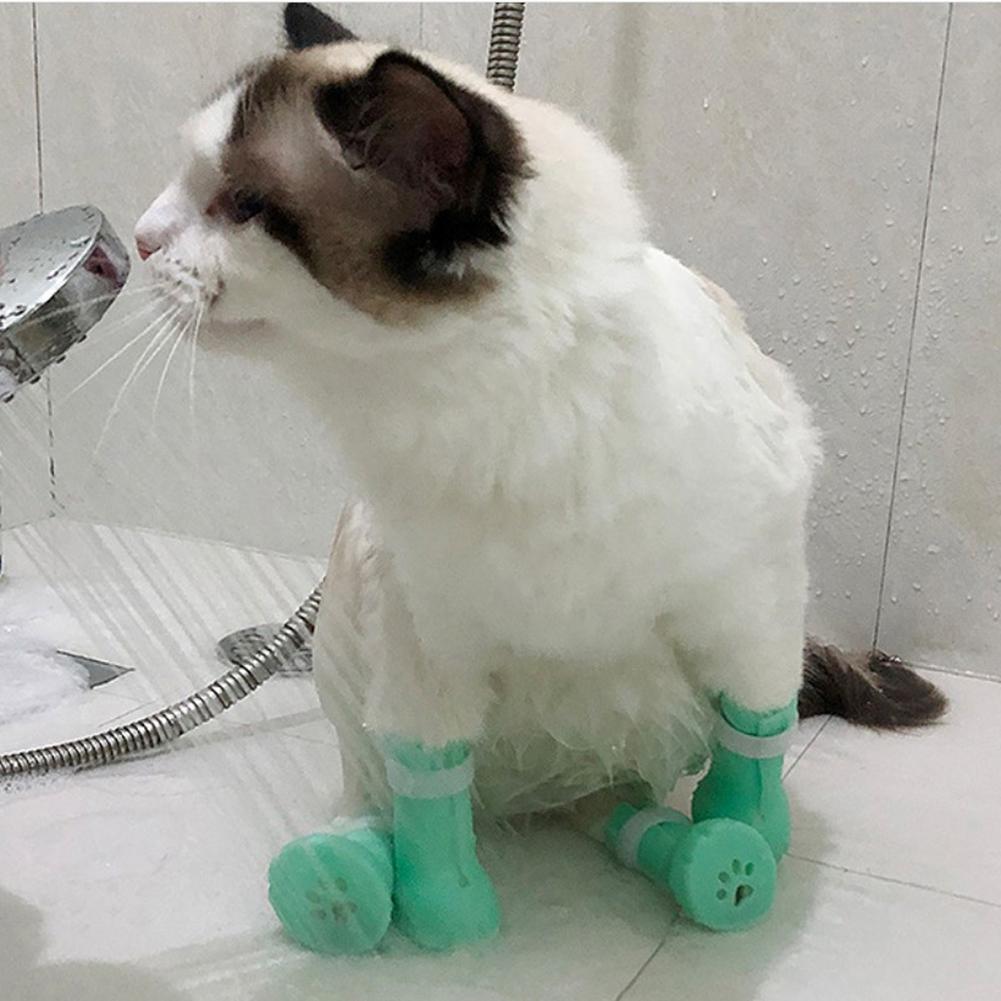 Buy Anti-Scratch Cat Shoes Boots Pet Nail Coer Protector Scratch Gloes ...
