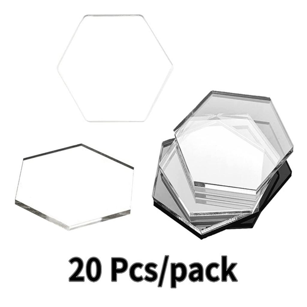 Cumpără 20pcs Clear Hexagon Acrylic Place Cards Name for Wedding Party ...