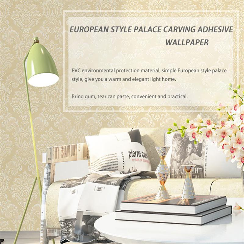 Buy PVC Self-Adhesive Wallpaper Embossed Waterproof High Quality Wall ...