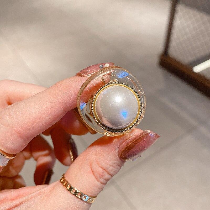 Buy Korean Net Red Transparent Clip Girl Simple Temperament Pearl ...