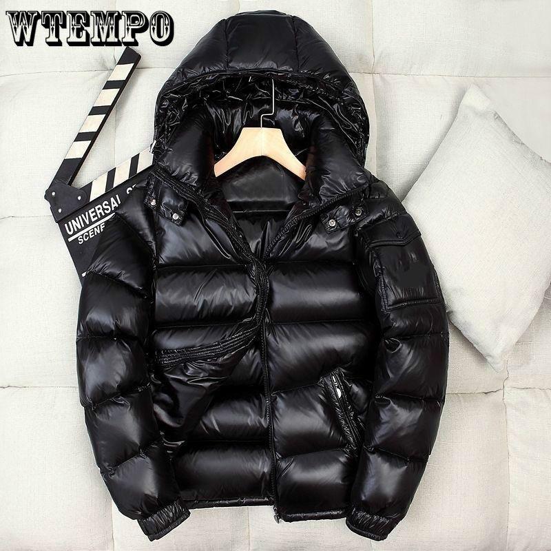 Cheap Black Men's Down Jacket Winter Thick Warm White Duck Down Jacket ...