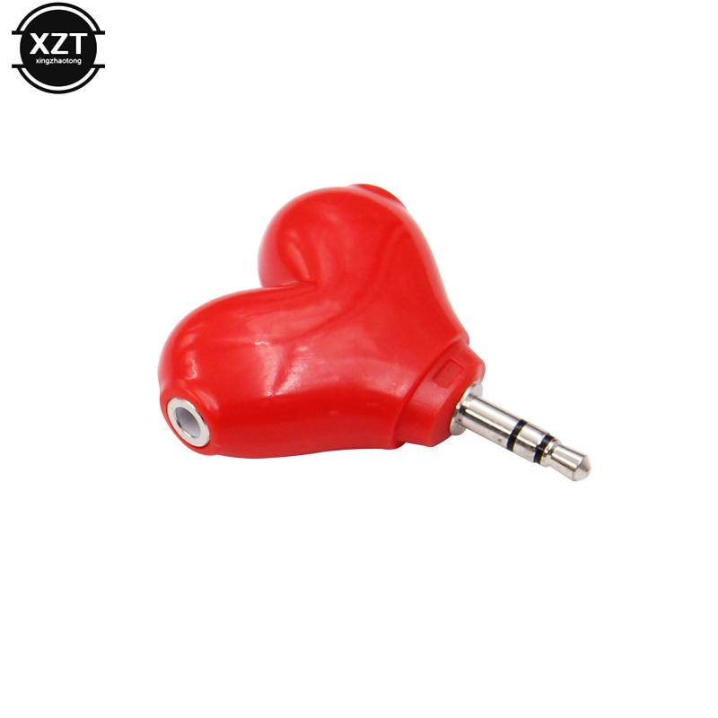 Buy 3.5mm Stereo Audio Headset Heart Y Shape Headphones Double J at ...