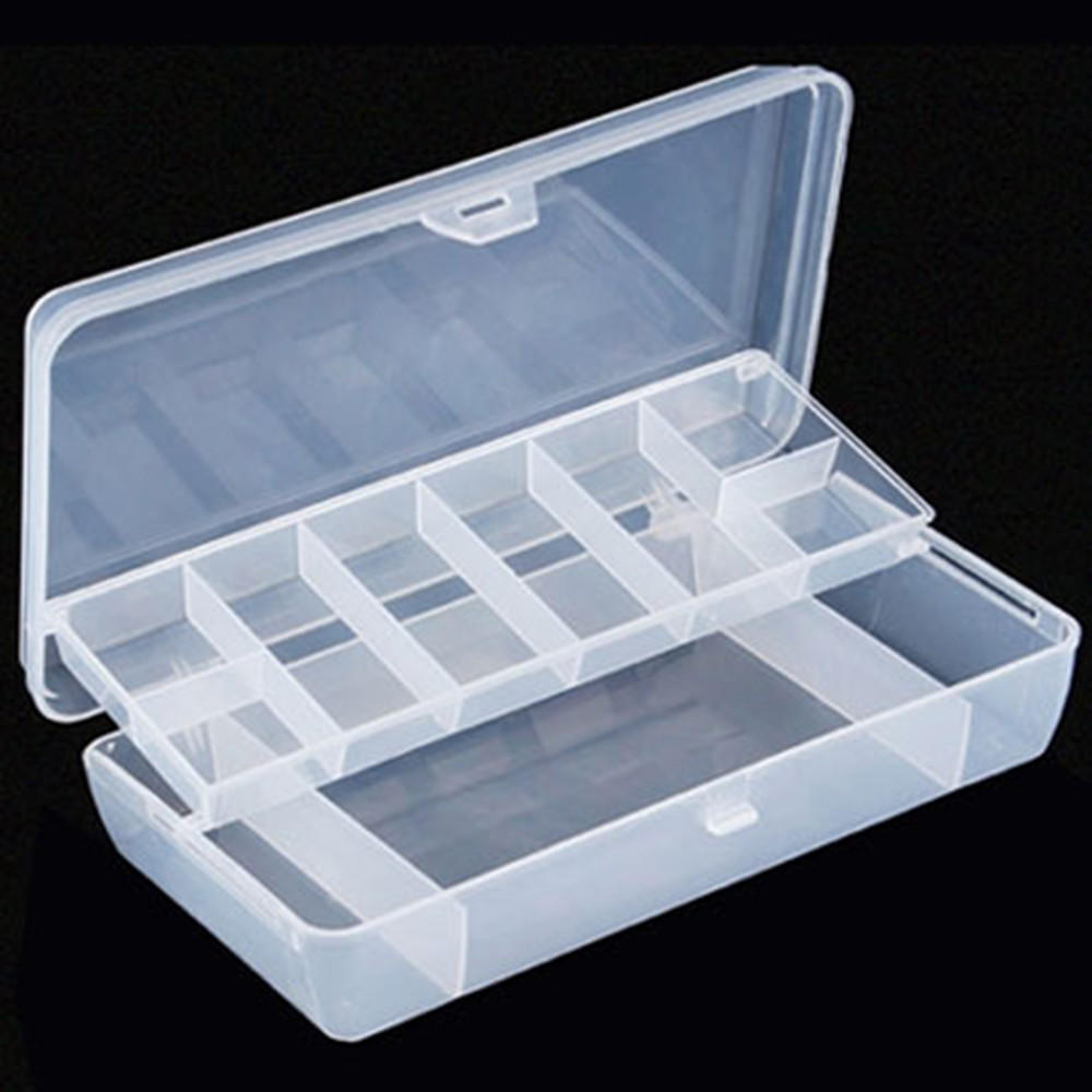 Buy Fishing Lure Storage Case Wolflamp Plastic 2 Tray Compartments ...