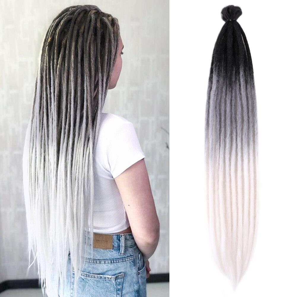 20Inch 100% El Yapımı Dreadlocks Reggae Saç Hip-Hop Tarzı Yumuşak sahte ...