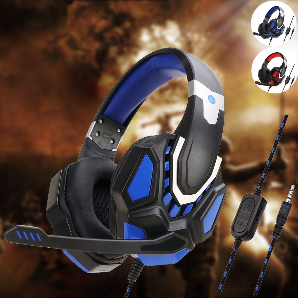 Buy Gaming Headset 3.5mm Over-Ear Stereo Gaming Headphone Microphone ...