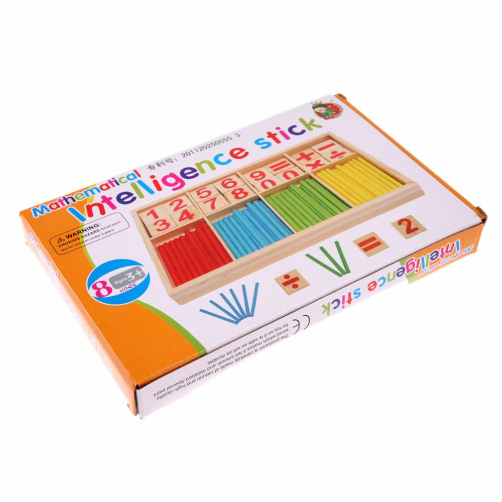 Wooden Counting Sticks Calculate Toys Kids Early Math Learning Number ...