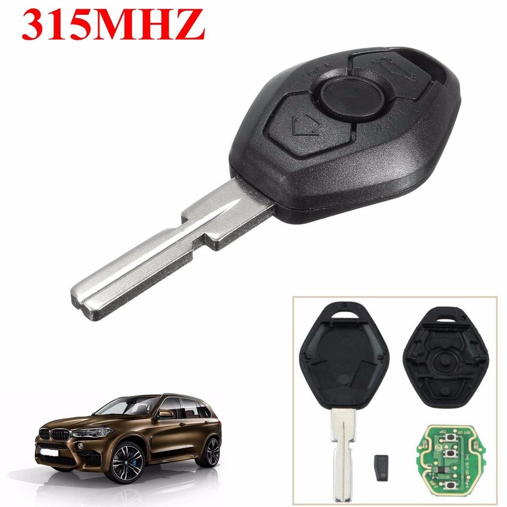 Buy Black 3 Buttons Car Remote Control Key 315MHZ ID44 Chip HU58 Key ...