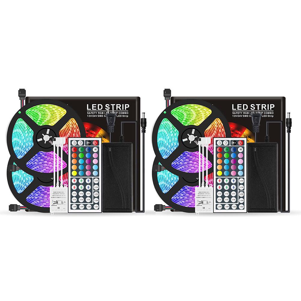 Buy 2pcs 5m LED Strips 44-button Remote Control Light Strips Home Decor ...