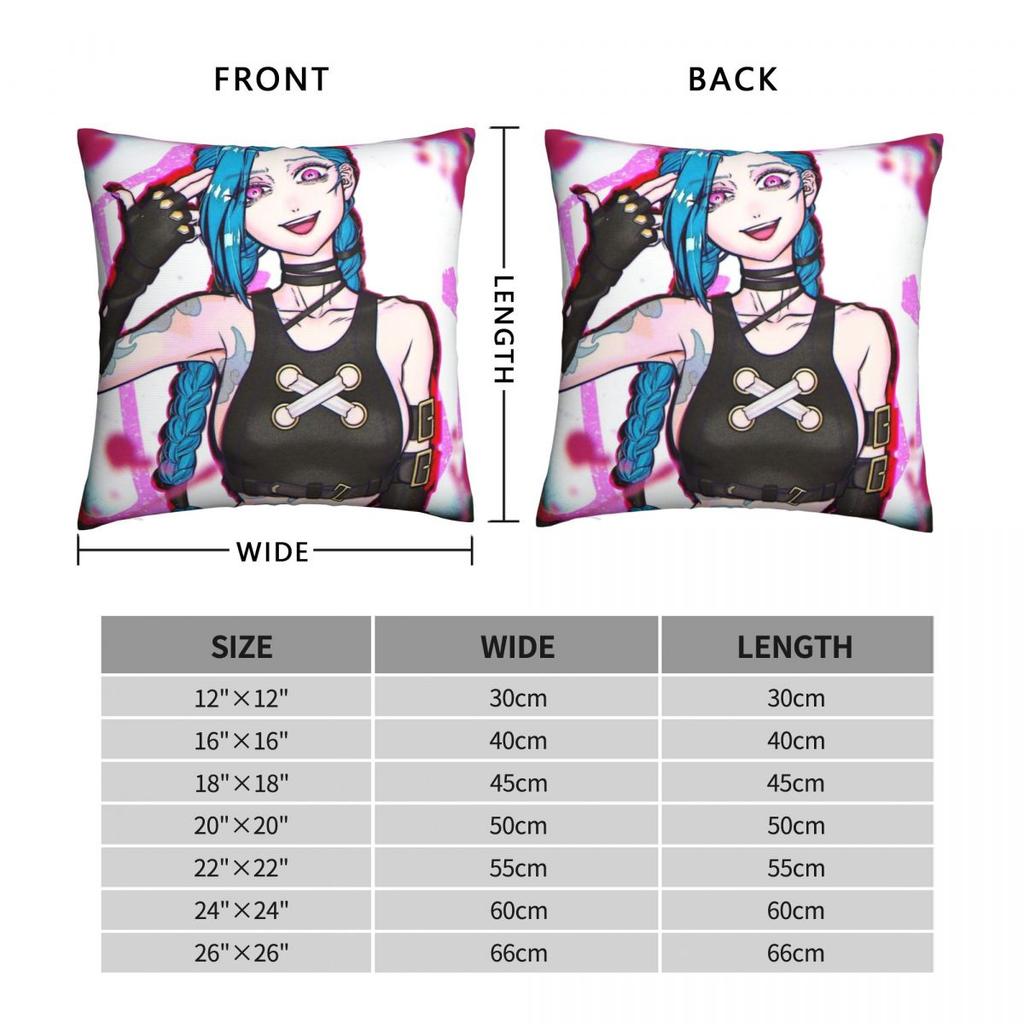 Satın alın Cool Jinx Throw Pillow Case Arcane League of Legends Short ...