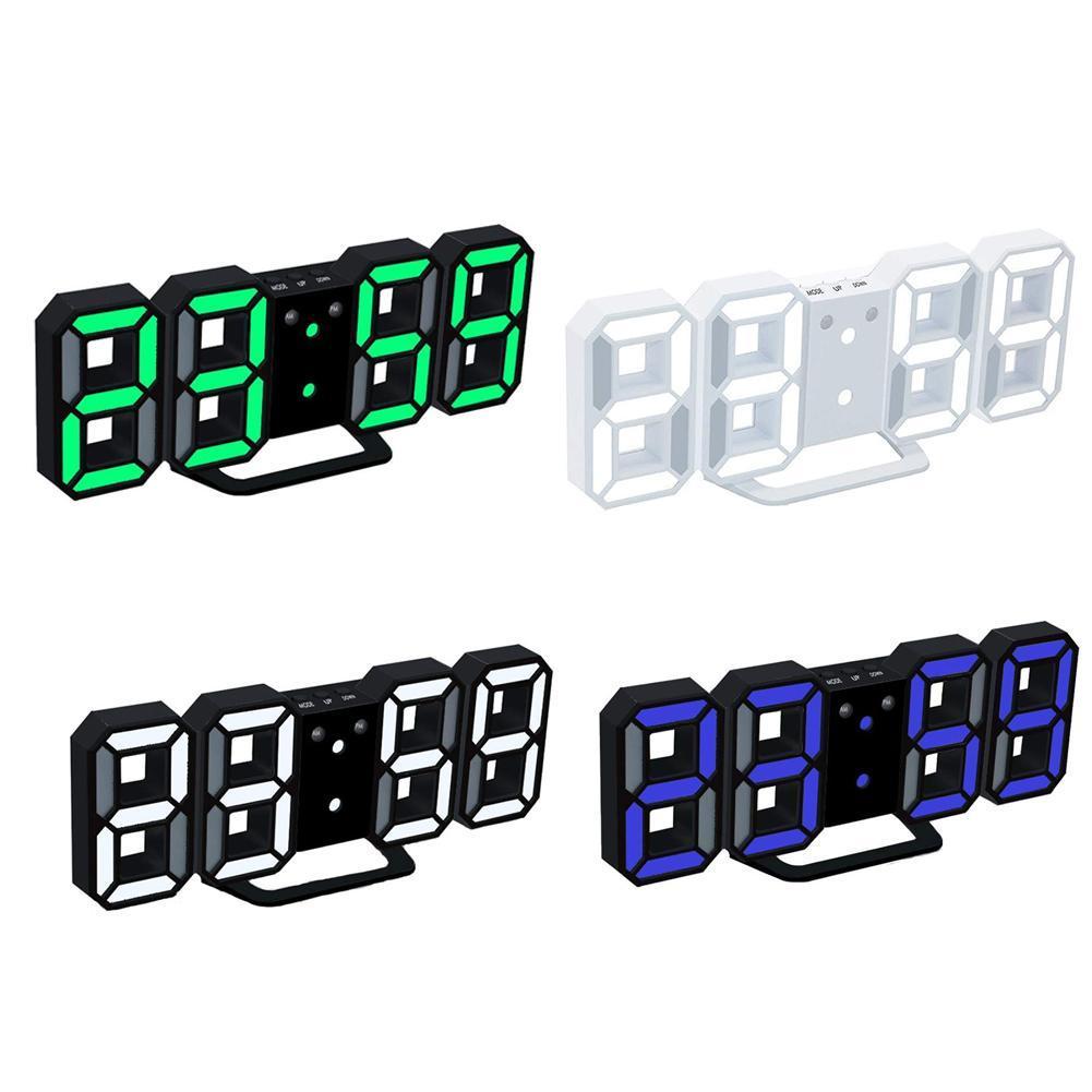 Smart 3d Digital Clock Alarm Clock Digital Wall Clock Electronic Clock ...