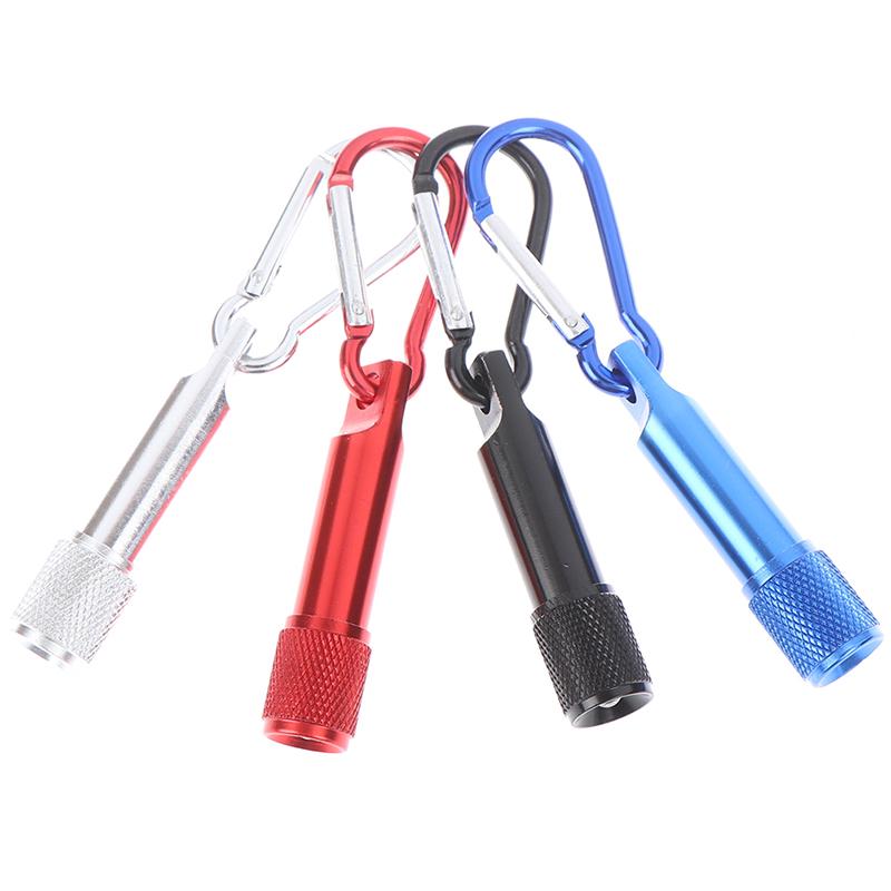 Mini Led Flashlight Torch Carabiner Keyring Key Ring Pocket Small ...