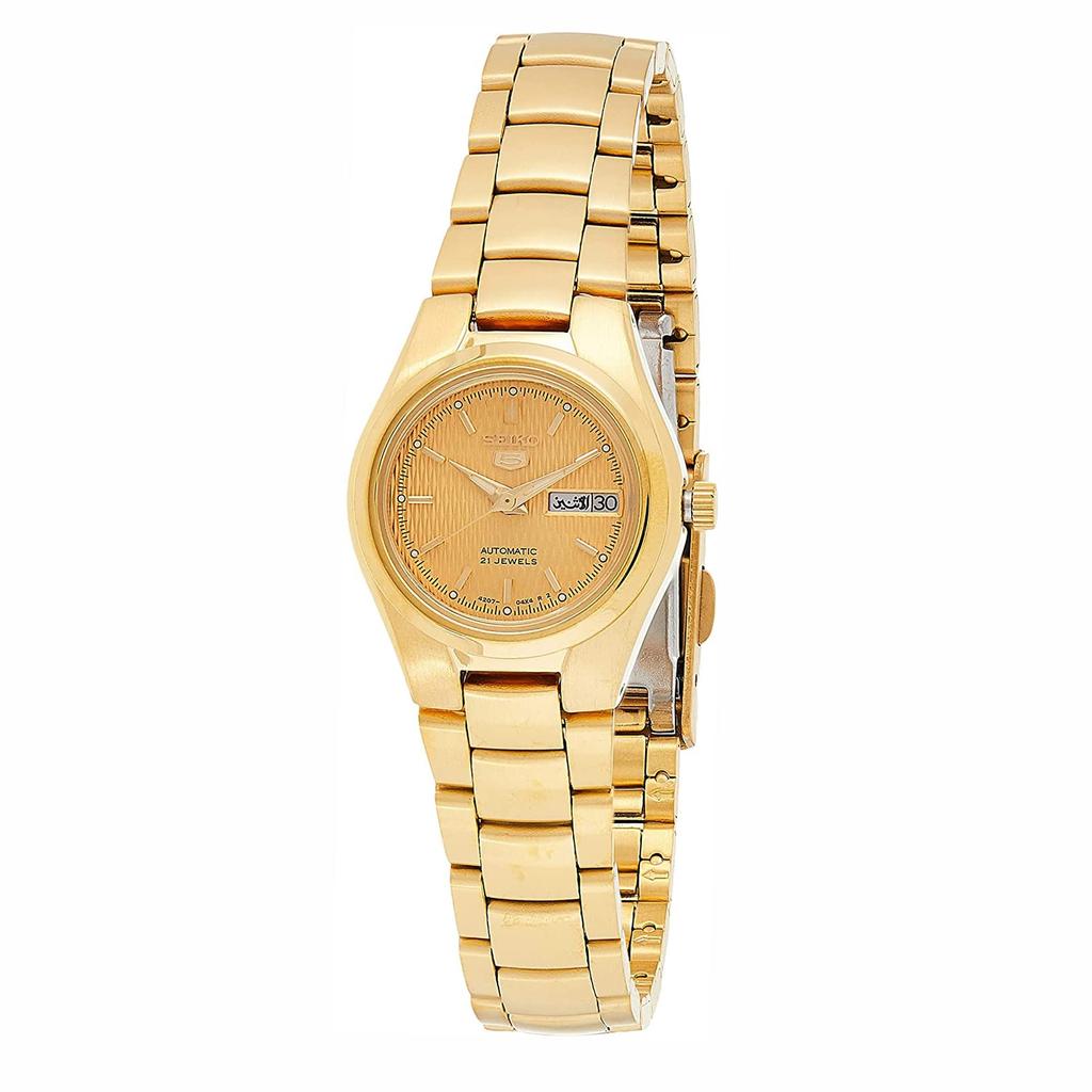 [Seiko 5] SEIKO 5 Watch Day Date Calendar Ladies Watch SYMC18K1 Gold ...