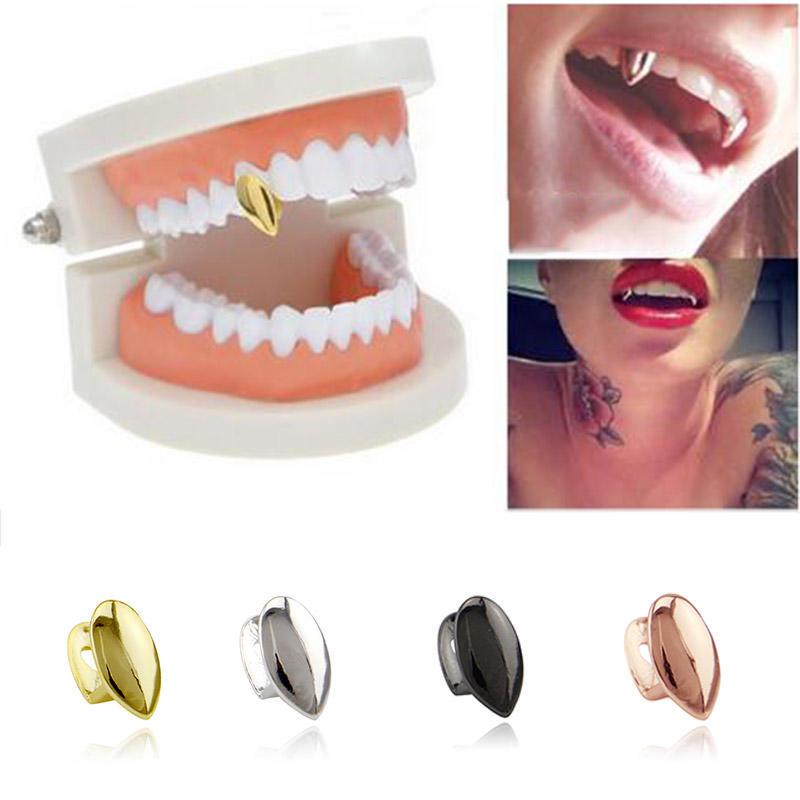 Buy Vampire Fang Gold Plated Mouth Teeth Grills Single Grillz at ...