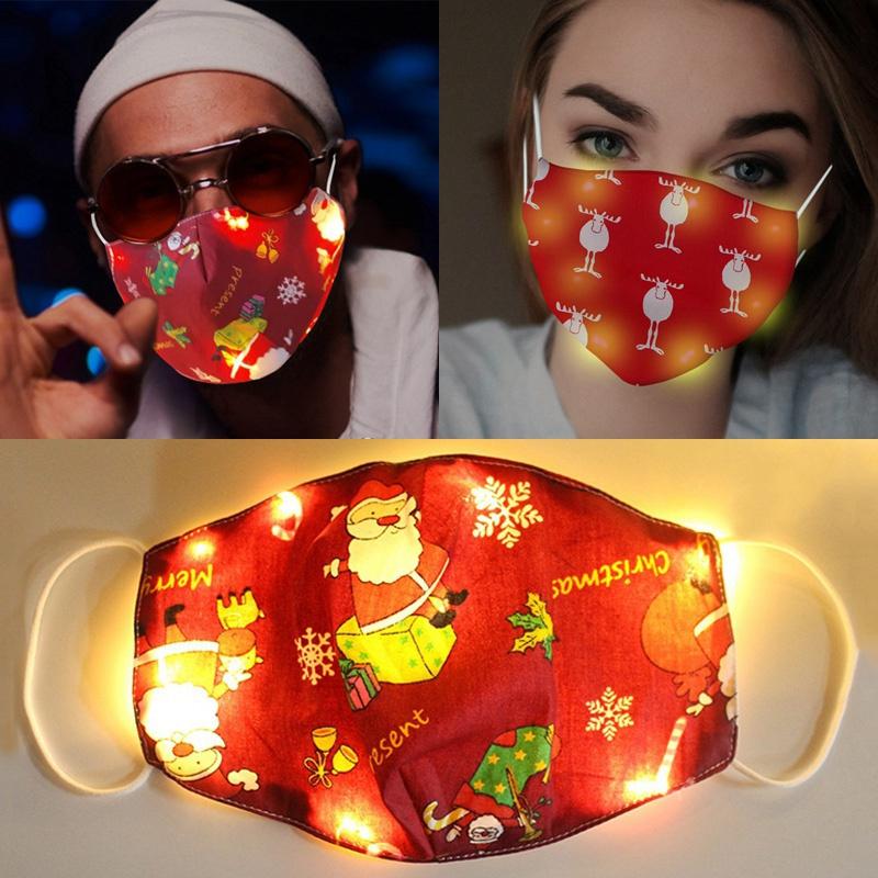 Buy Led Rave Mask Light Up Face Mask Luminous Glowing Dust Mask ...