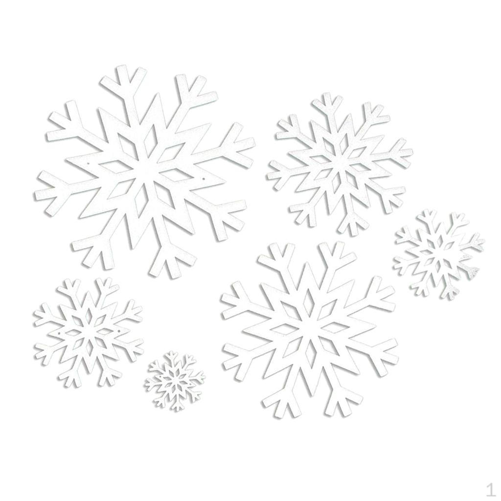 Buy 6pcs White Foam Snowflake Pendant Sticker Decals Window Clings Home ...