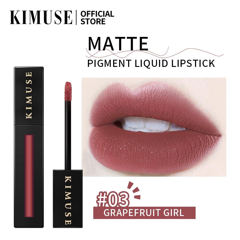 Buy Kimuse Powerful Matte Pigment Liquid Lipstick Long-Lasting Lip ...