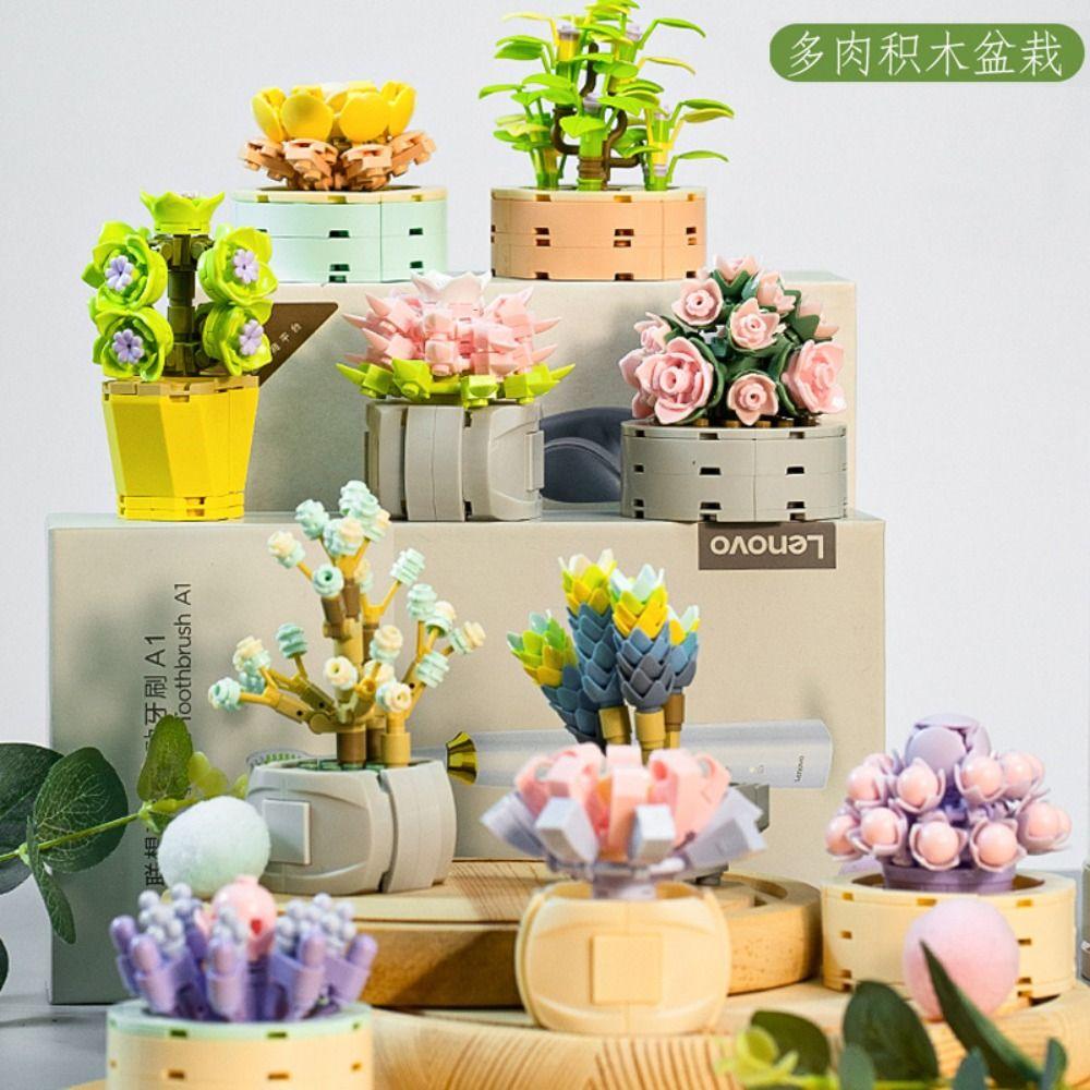 Blocks Flower Succulent Building Blocks Succulent Pot Blocks Potted ...