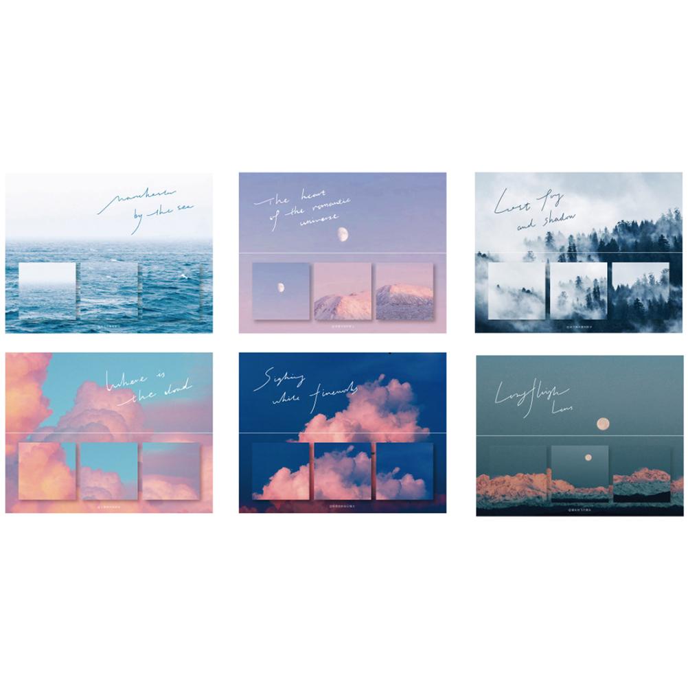 Buy 360pcs Sticky Notes Mountain Lake Pattern Writing Notes Tearable ...