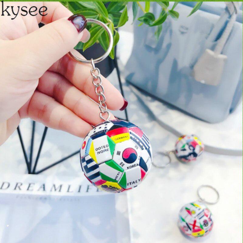 Buy World Flag Football Keychain Country Soccer Fans Keyring Ke at ...