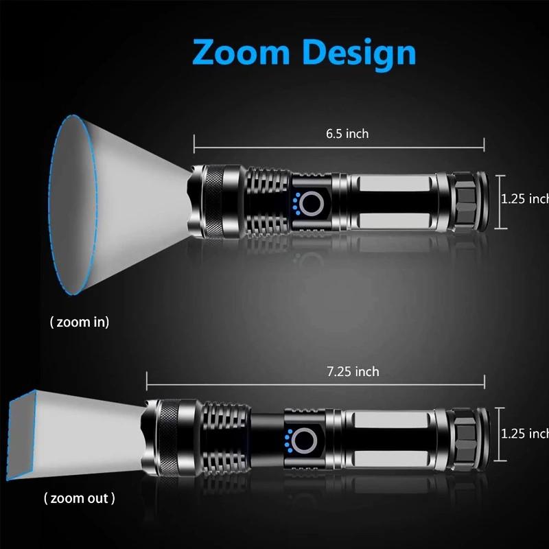 Z20 Dropshipping LED Flashlight XHP50 Powerful Tactical Flashlights ...