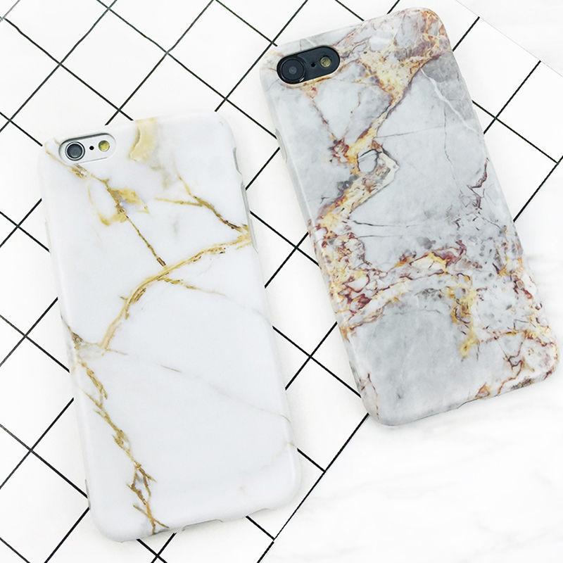 Buy Granite Marble Soft IMD Phone Case For iPhone 6 6S 7 8 Plus X Case ...
