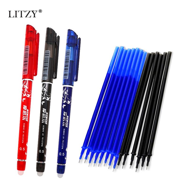 Buy 12pcs/set Erasable Refill Gel Pen Set Magic Erasable Pen Refill Rod ...