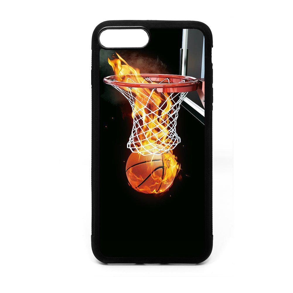 Buy Flaming Basketball Pattern Printed Plastic TPU Phone Cases Back ...