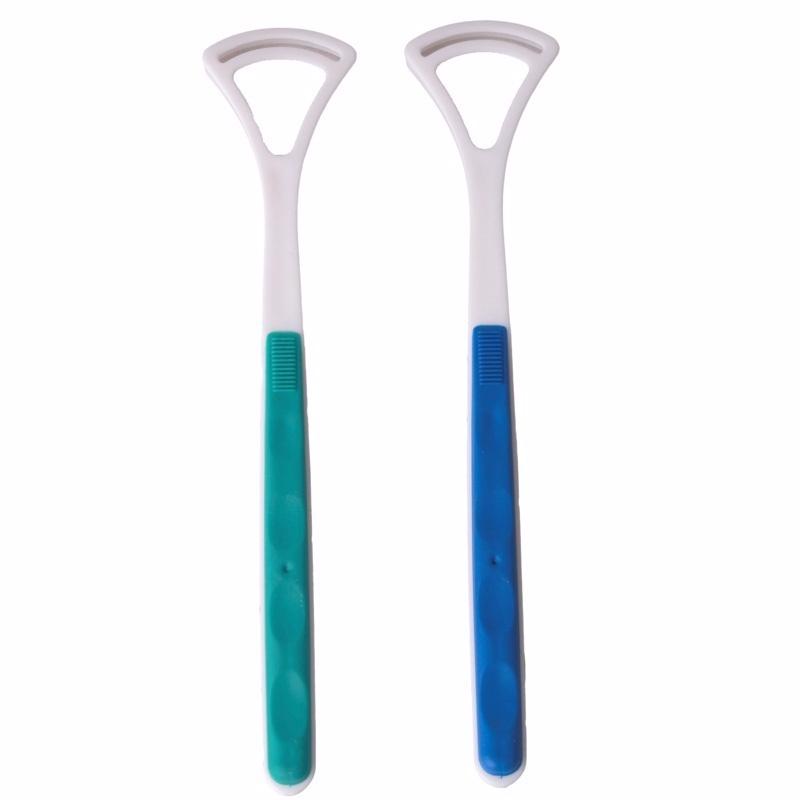 Buy 2pcs Care Tongue Clean Fresh Good Breath Cleaner Scraper Handle ...