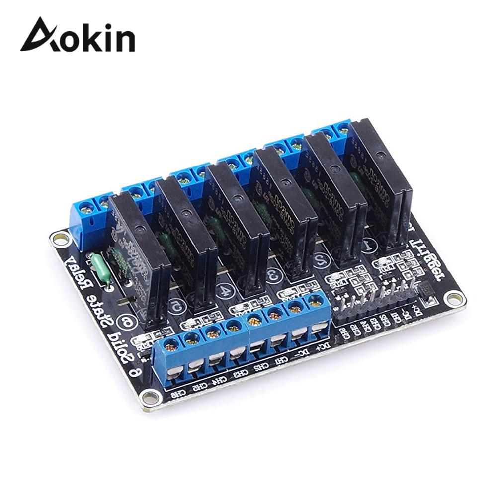 Buy 6 Channel High Level Trigger 5V DC Relay Module Solid State Low ...