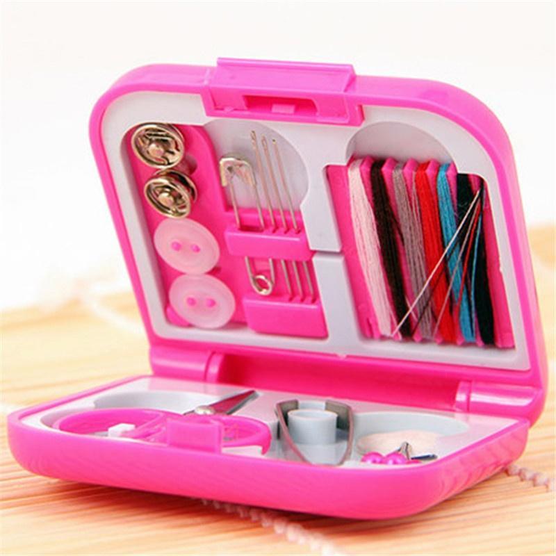 Buy Portable Travel Sewing Kits Box Needle Wires Scissor Finger Hat ...