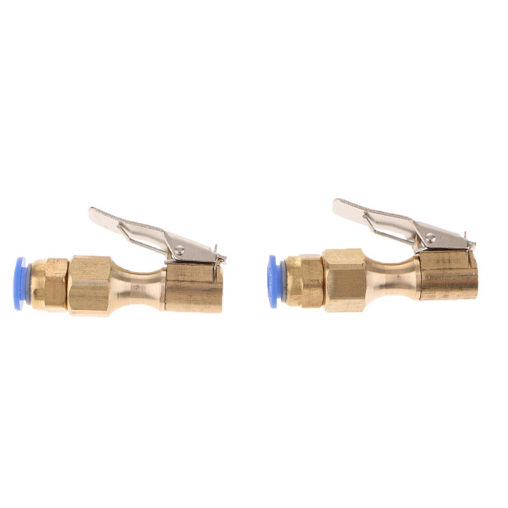 Buy 1 Pair Car Bike Air Compressor Chuck Nozzle 8mm Clip On Tyre Valve ...