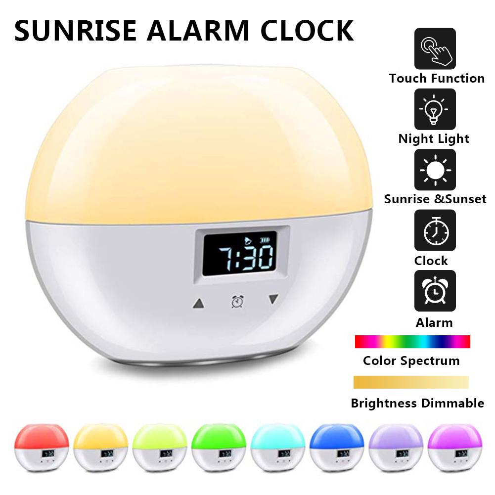Buy Sunrise Alarm Clock, Upgrade Smart Wake Up Light with 9 Colors for ...