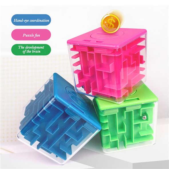 Buy 3D Maze Intellectual Toy Labyrinth Puzzle Piggy Bank Educational ...