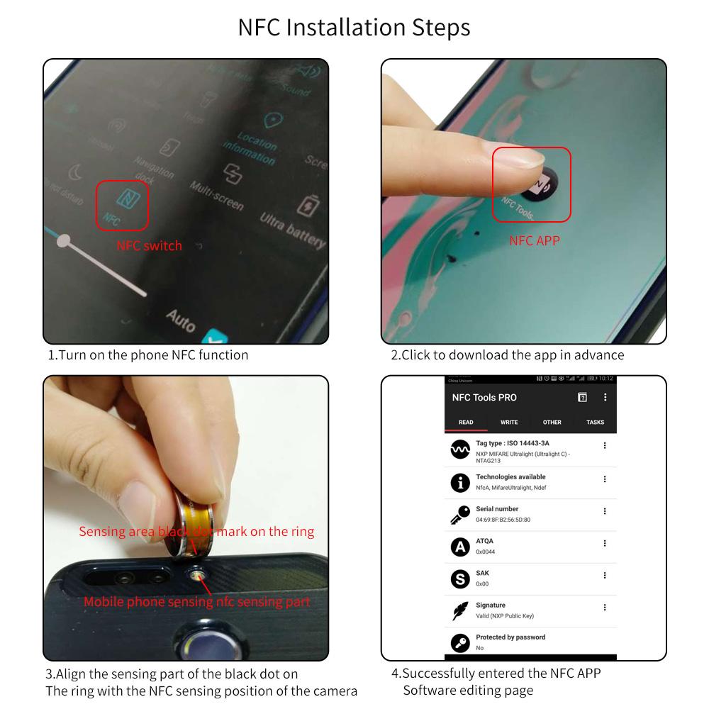 Buy Fashion NFC Waterproof Intelligent Smart Finger Digital Magic Ring ...