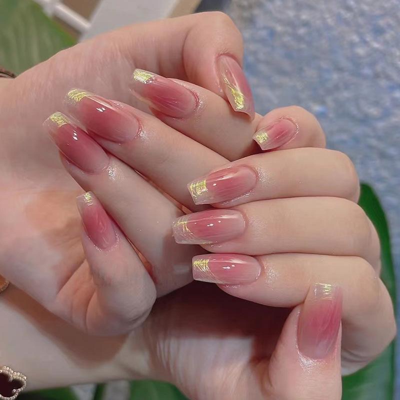 Cheap 24pcs /Box French Gradient Long False Nails Acrylic Detachable ...