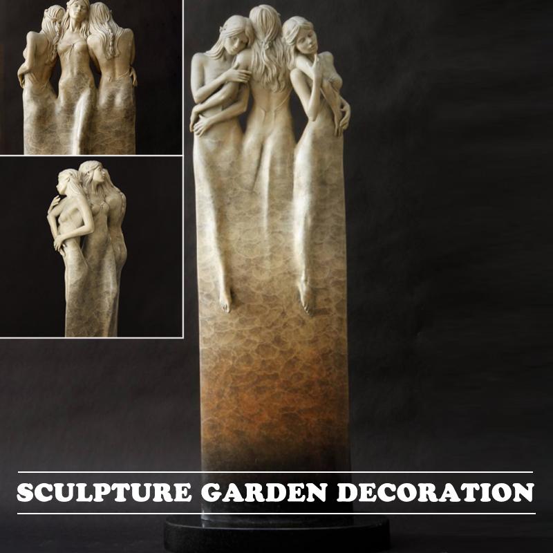 Buy Dagu Sculpture of Three Goddess Embracing Resin Statue Figurine ...
