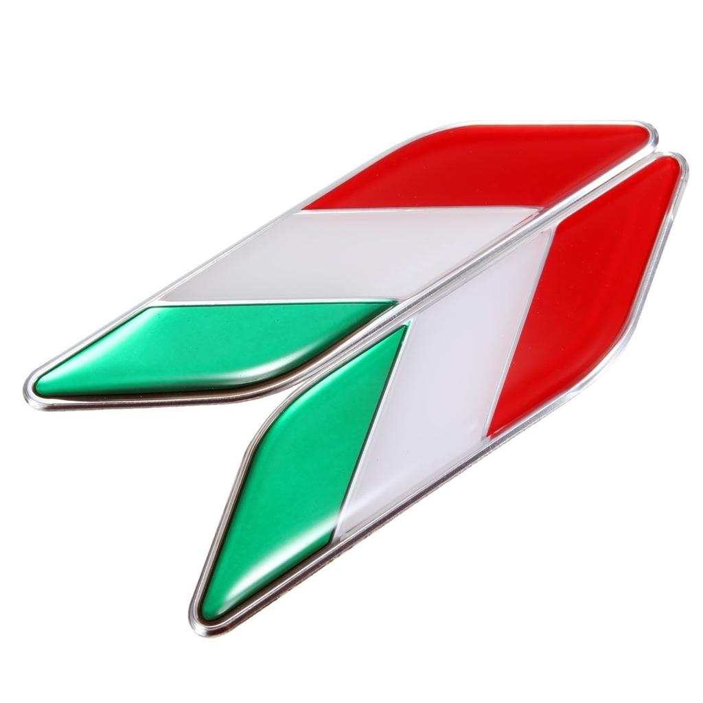 Buy Thermale 2x 3D Italian Italy Flag Sticker Badge Emblems Decal Decor ...