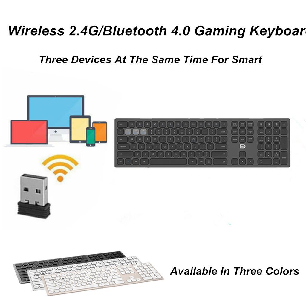 Wireless 2.4G/Bluetooth 4.0 Gaming Keyboard Connect Three Devices At ...