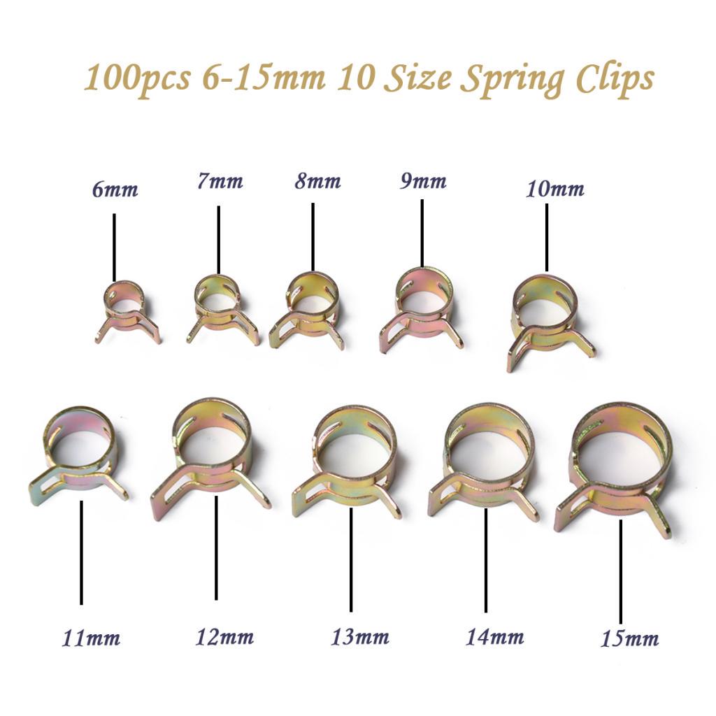 Buy 100pcs 615mm Car Spring Clip Fuel Line Hose Pipe Air Tube Clamp ...