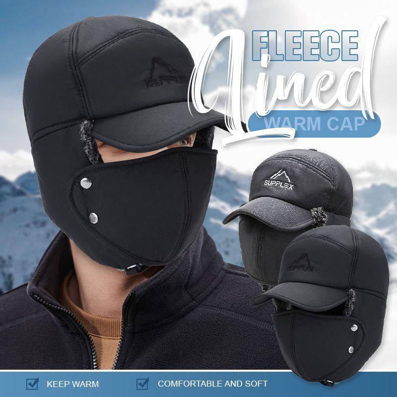 Cheap Fleece Lined Warm Cap 3 in 1 Winter Trapper Bomber Hat with Ear ...