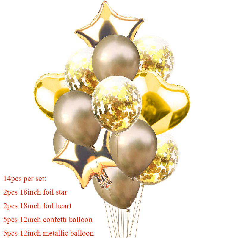 Buy Birthday Party Balloon Set Metallic Birthday Christening Ballon ...