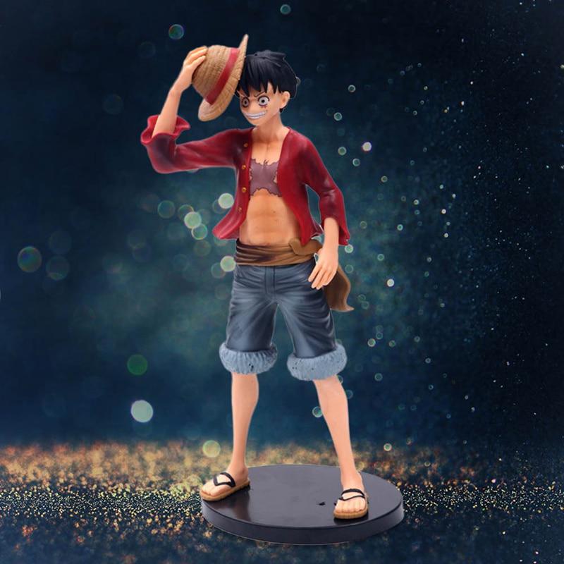 Buy Cartoon Anime One Piece Straw Hat PVC Action Figure Figurine Resin ...