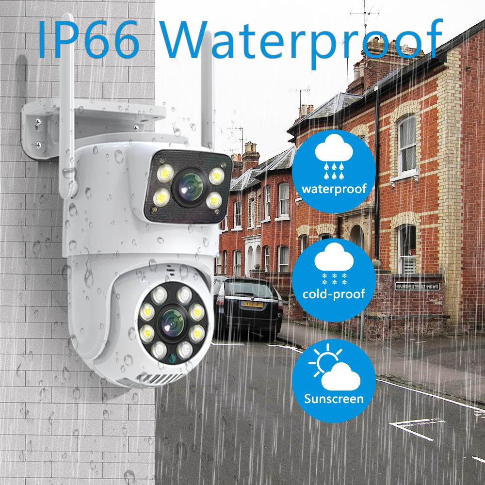 Cheap EVKVO 8MP 4K PTZ IP Camera, Outdoor Waterproof Dual Lens Dual ...